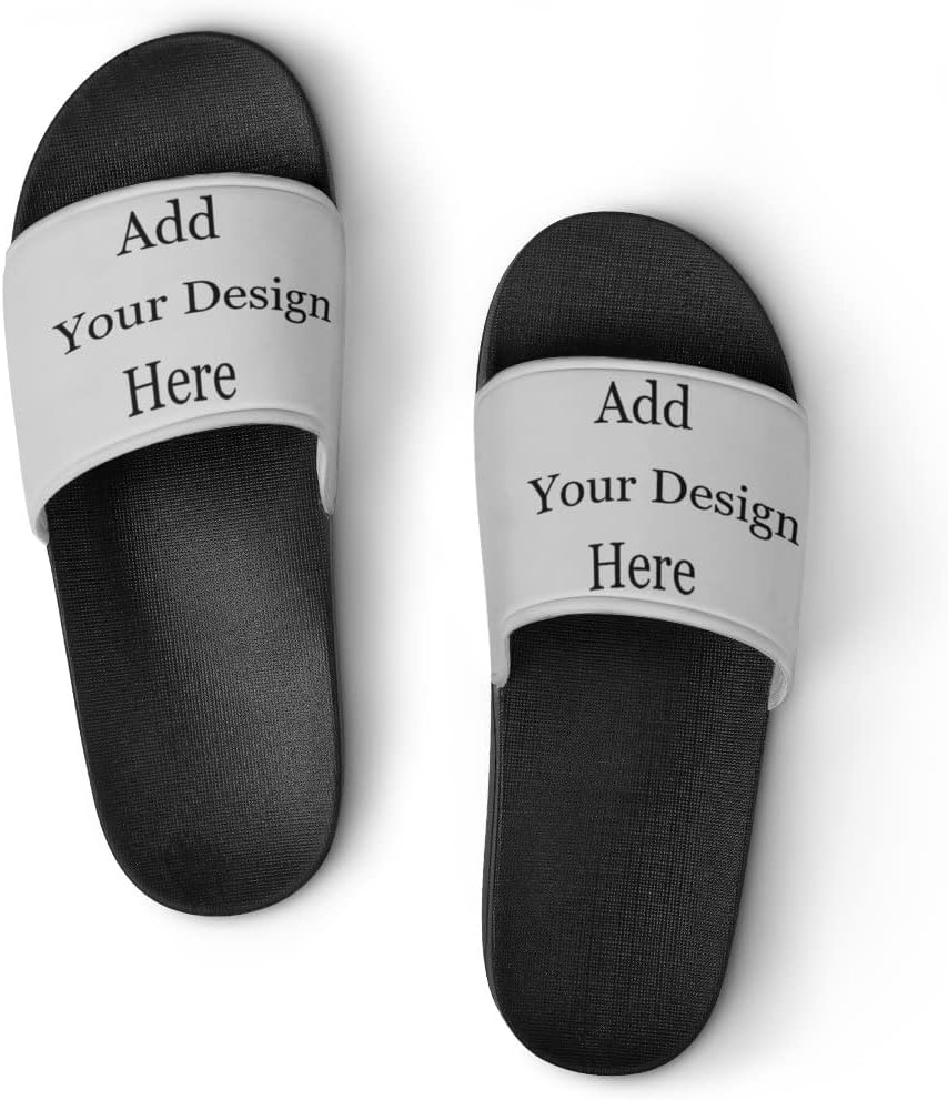 Amazon.com | Custom Slides Sandals Personalized Slip-On Adult Mens Add ...