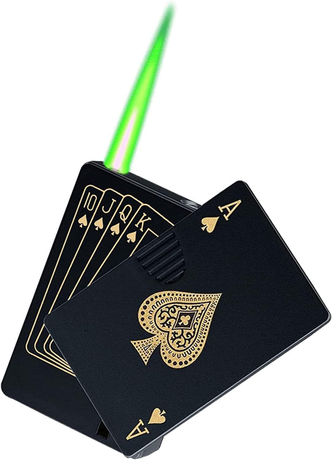 Jet Torch Butane Lighter,Green Flame Ace Card Lighter Windproof ...