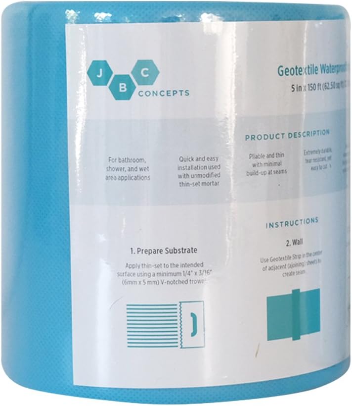 Waterproofing Membrane Strip 5 in x 150 ft (62.5 sq ft) - Amazon.com