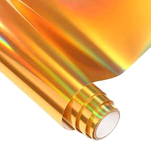 Amazon.com: HTVSTD Metallic Gold HTV Iron on Vinyl Roll - 12" x8ft ...