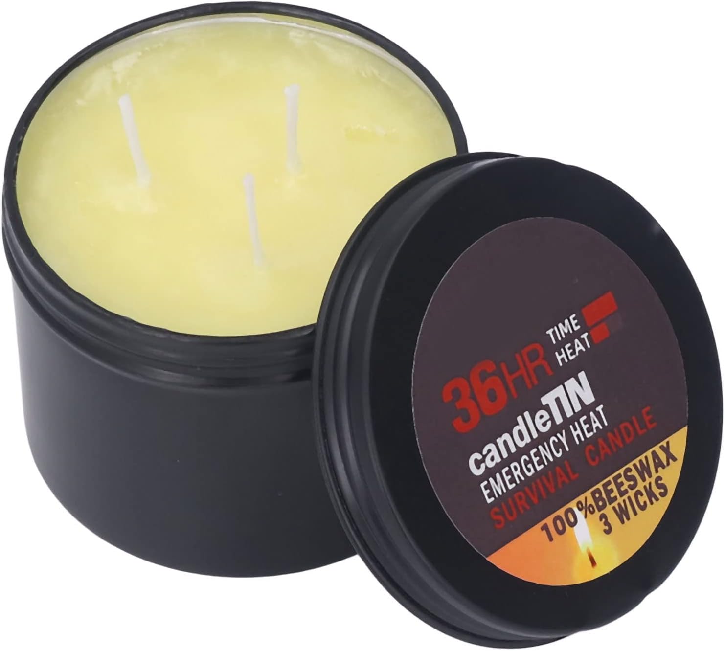Amazon.com: 3 Wick 36 Hour Emergency Candle, Long Lasting Survival ...