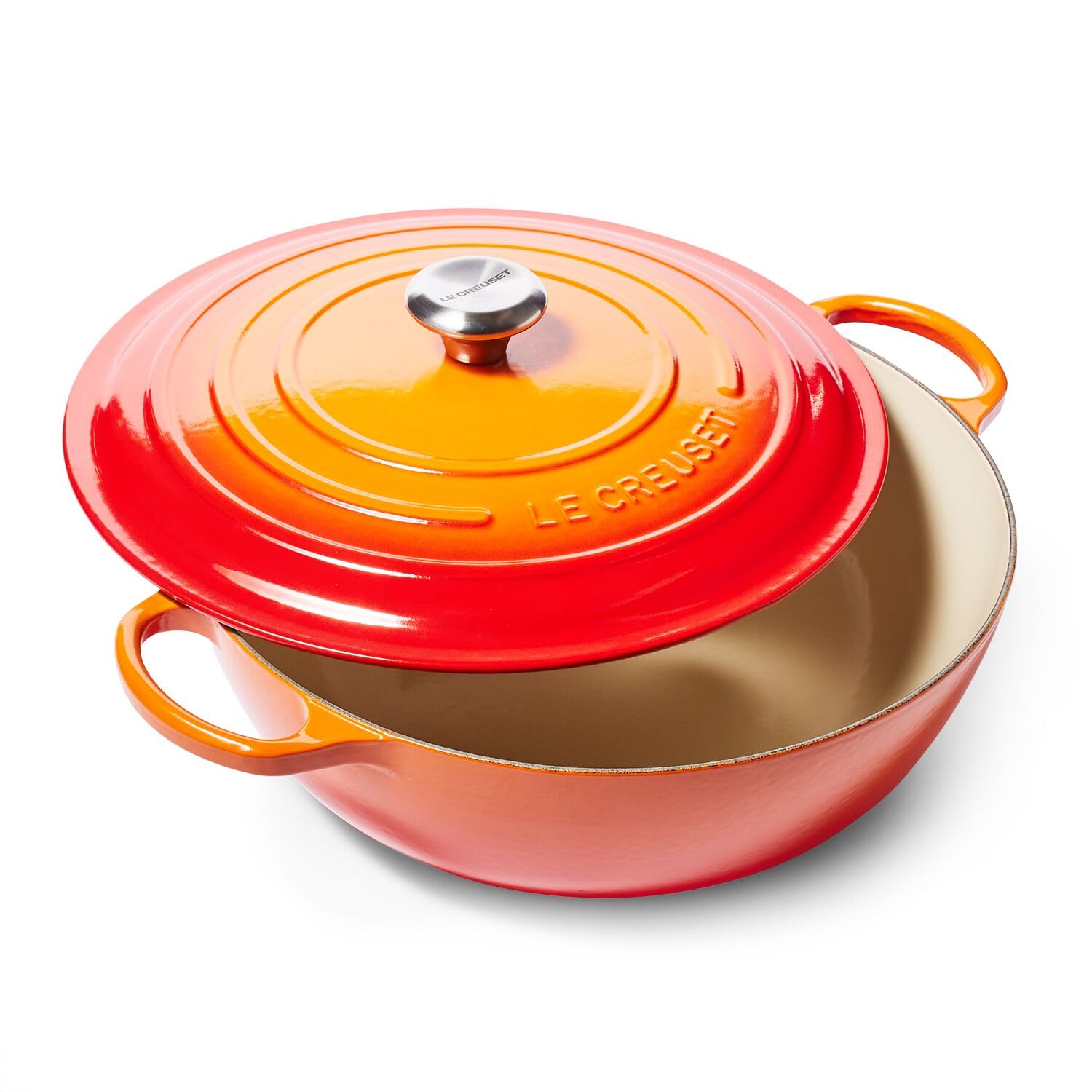 Amazon.com: Le Creuset Signature Cast Iron Chef's Oven, 7.5qt, Flame ...