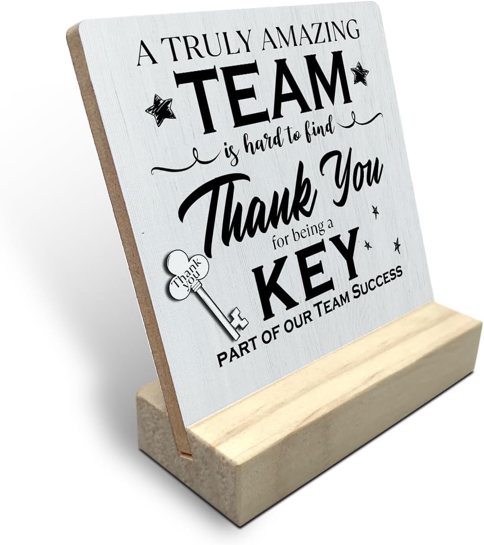 Amazon.com: Team Leader Gifts Wooden Sign Desk Decor Inspirational ...