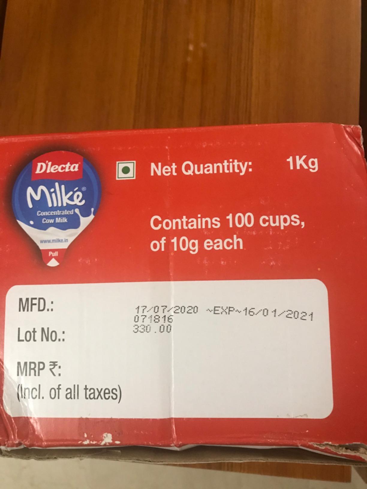 D'LECTA Milke Powder, No Preservatives (100 Cups Of 10G Each) : Amazon ...