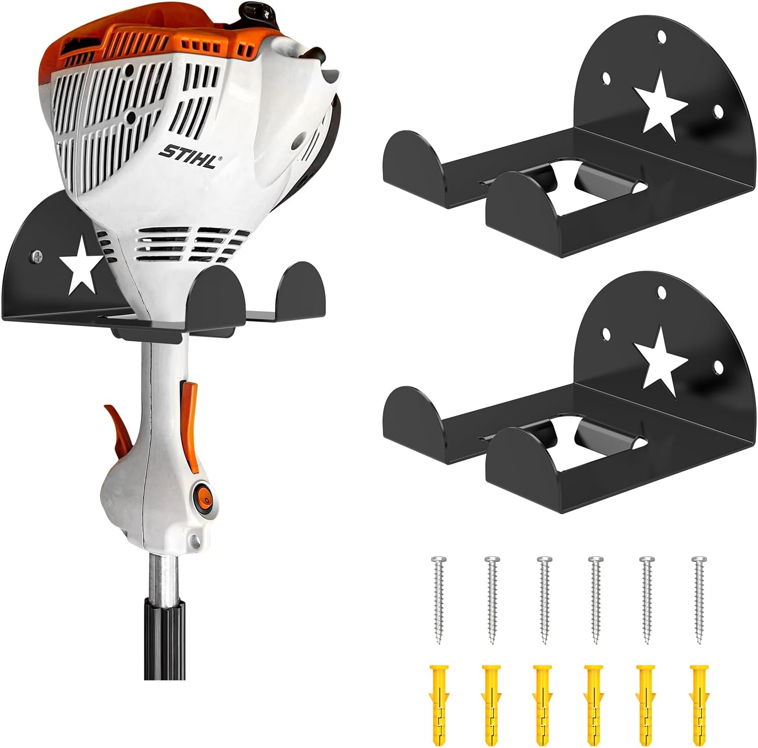Amazon.com: Sulythw 2 Pack Trimmer Rack Garage Garden Power Tool Hanger ...