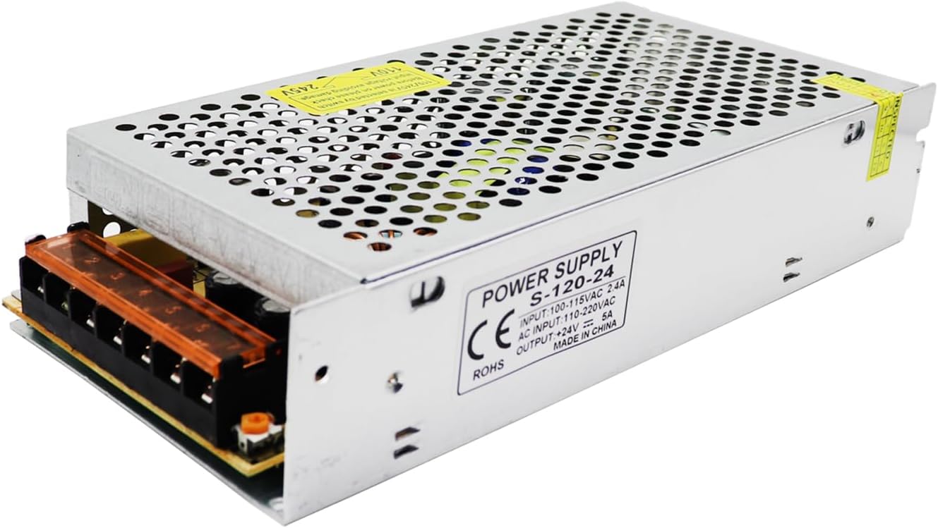 Amazon.com: 24V 5A 120W Switching Power Supply Adapter Transformer AC ...