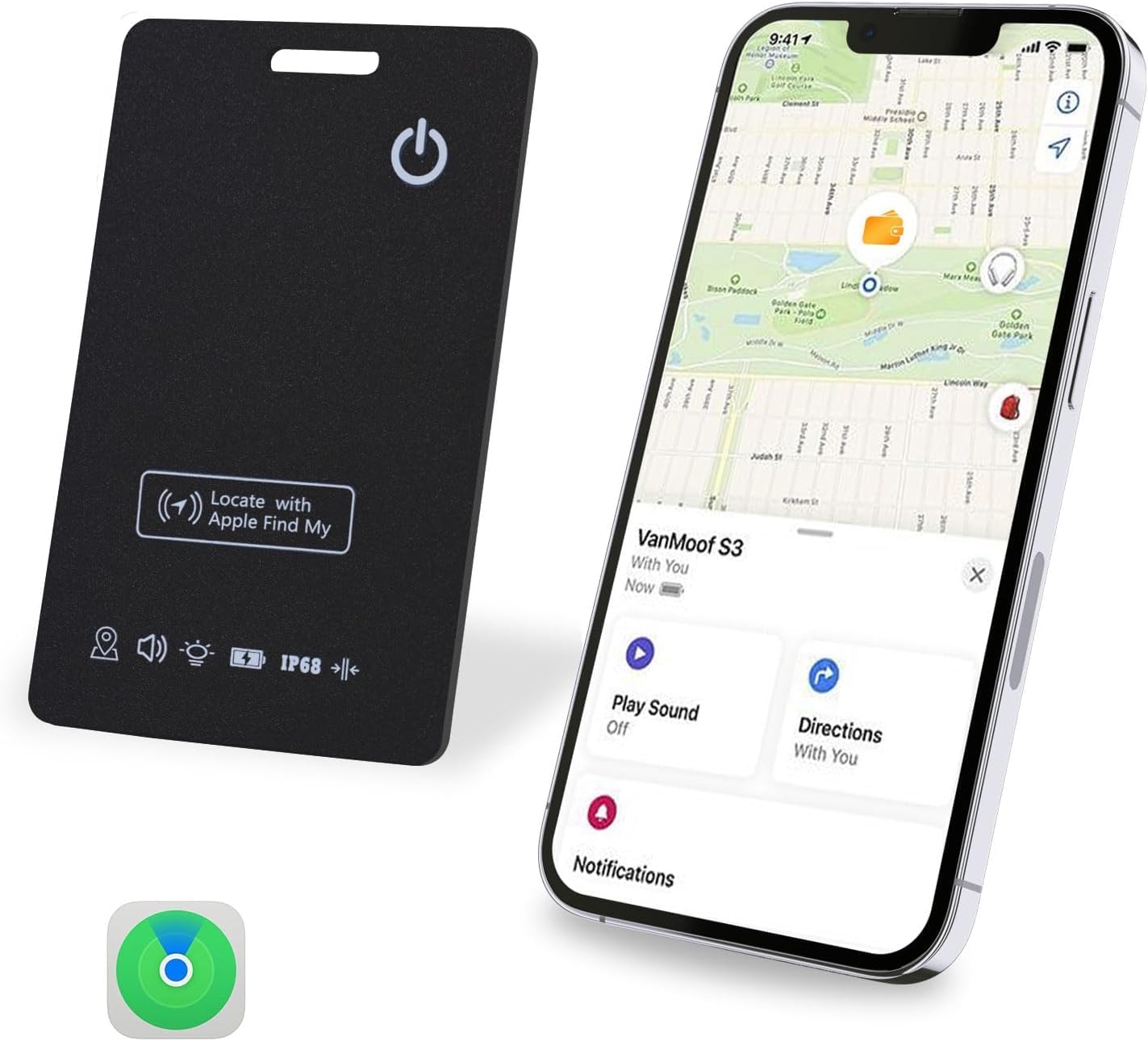 [Certificación Apple MFi] LBPRT AirTag Card Localizador 1.6mm 1 Pack ...