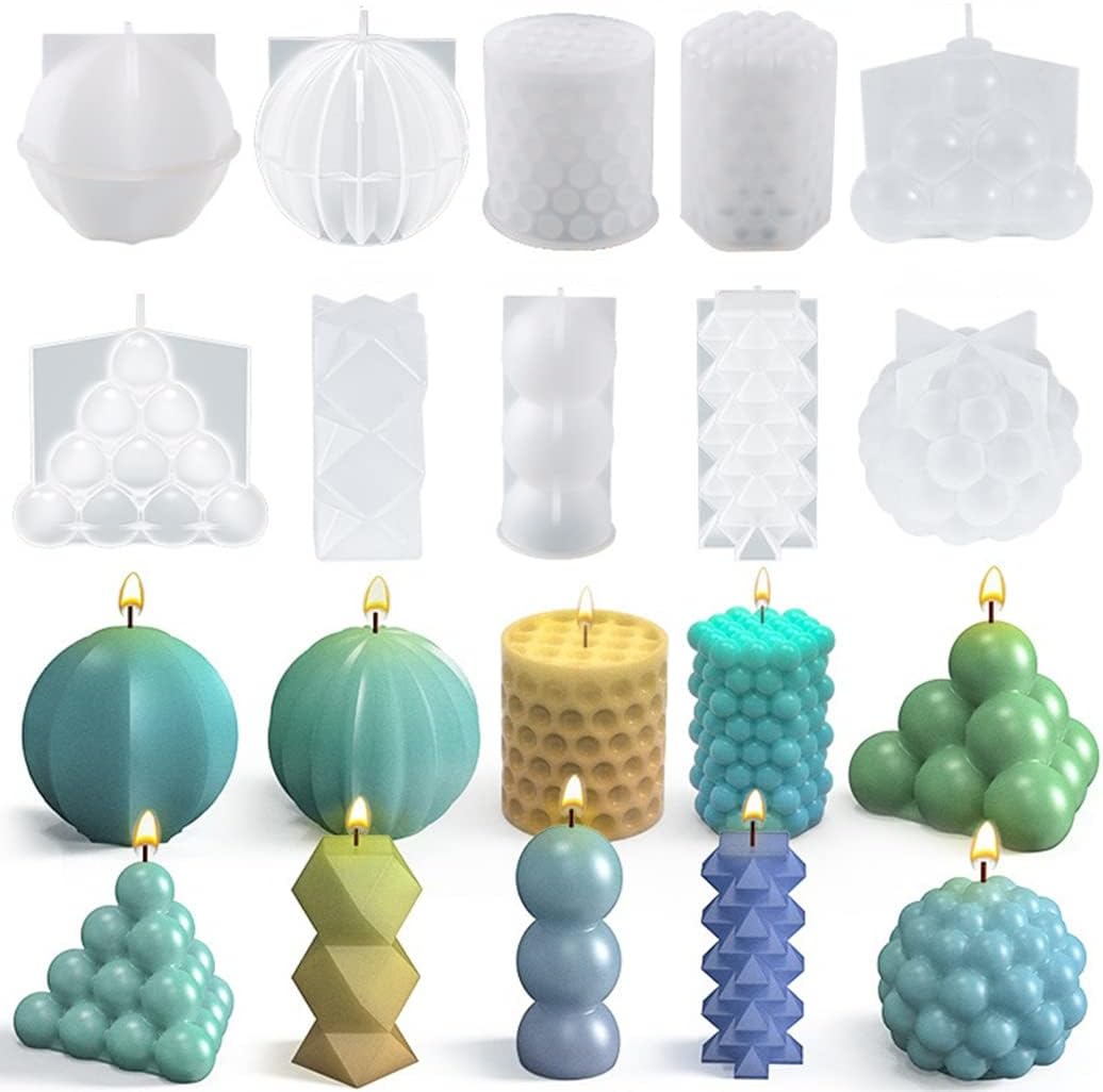 Amazon.com: Candle Molds for Candles Making, 4PCS Cylinder and 2PCS ...