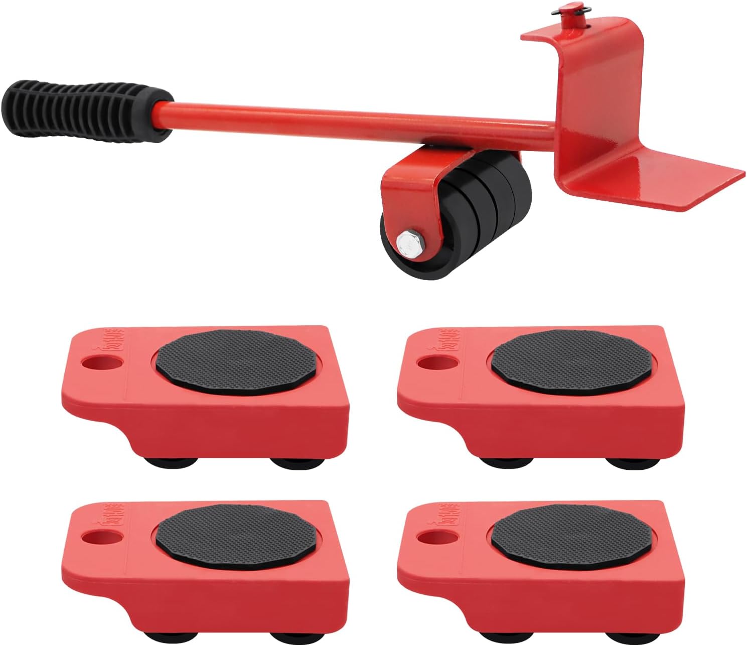 Hioph Heavy Duty Furniture Lifter with 4 Pack Moving Sliders (red ...