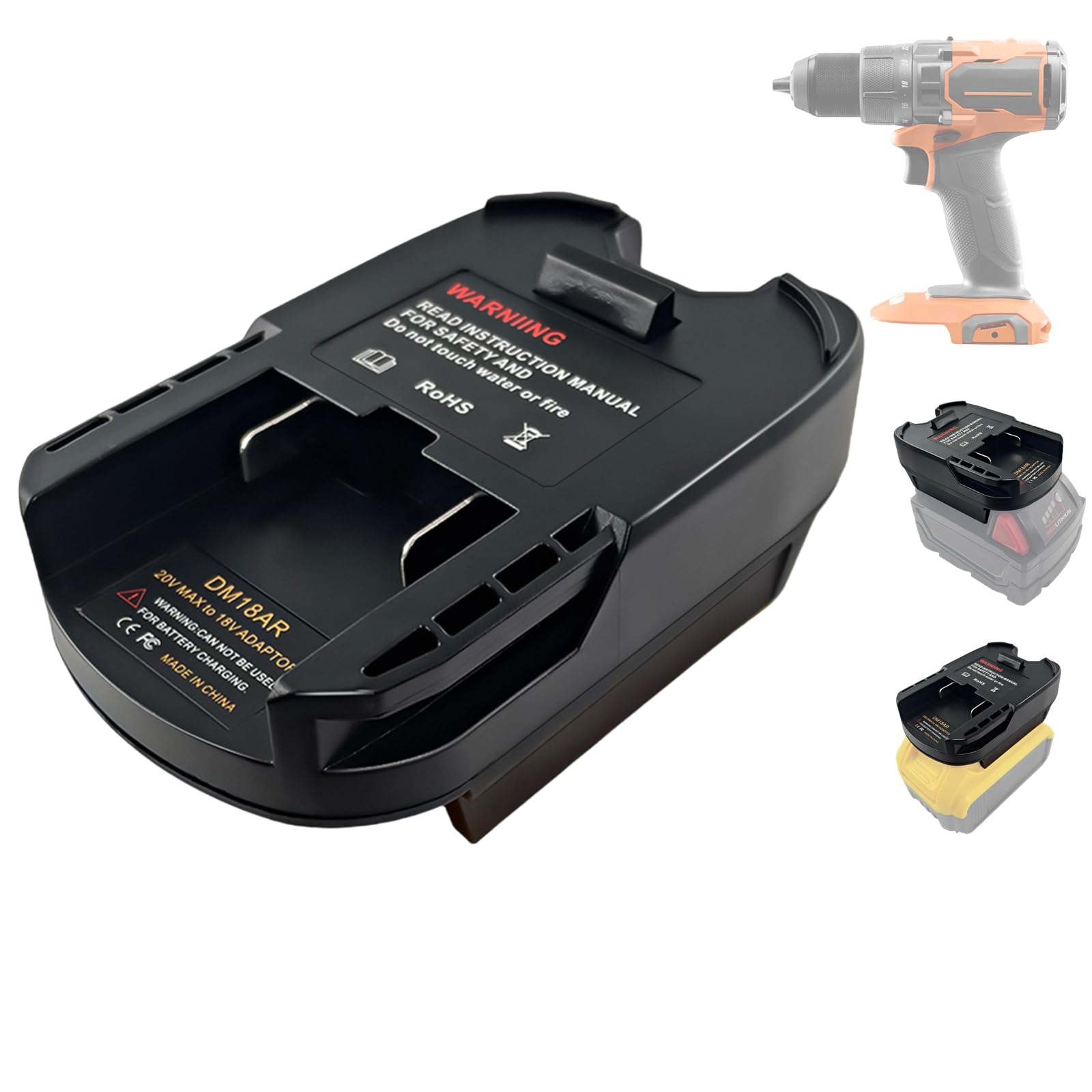 Adapter Converter Use for Ridgid 18V Tools,Converts for Dewalt 20V Li ...