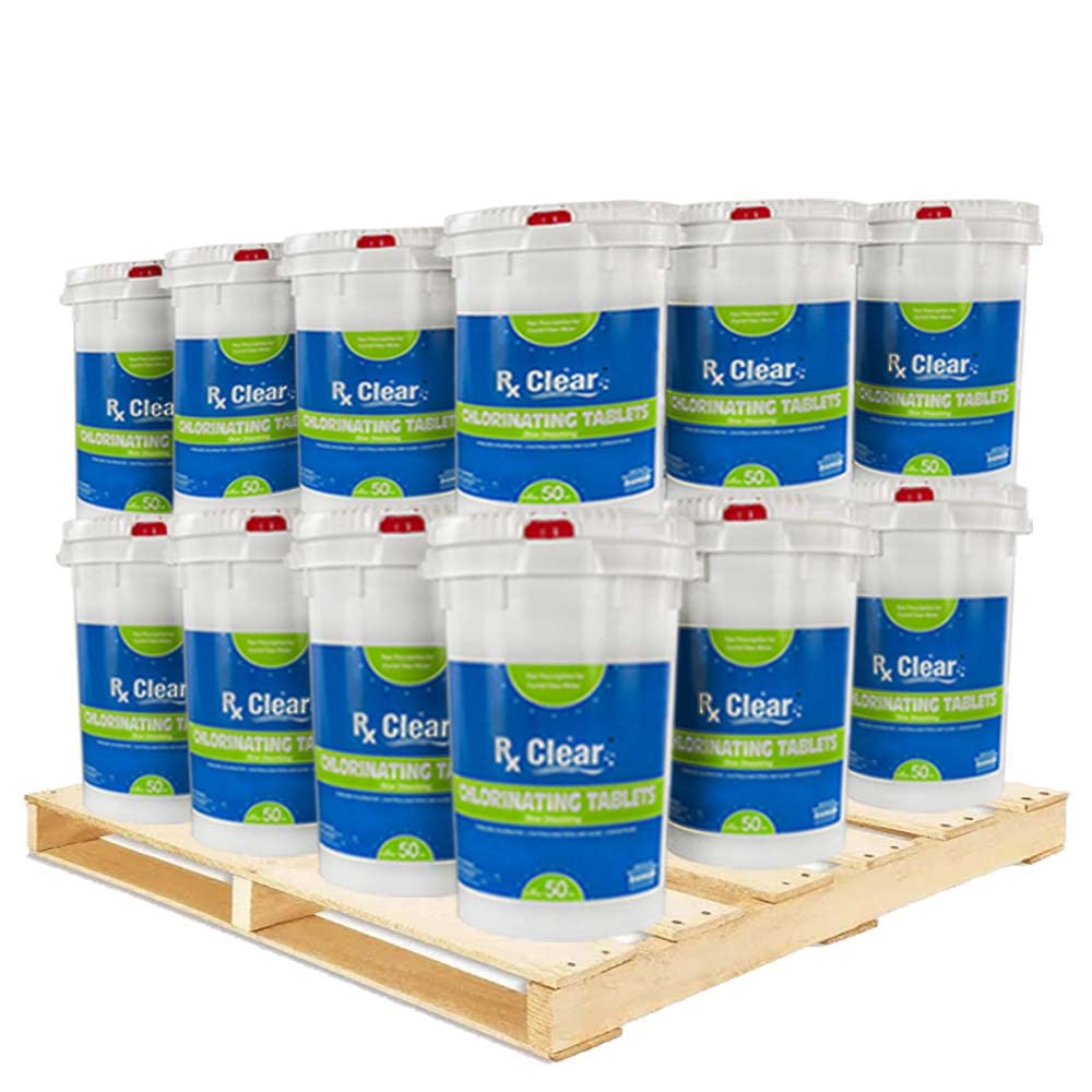 Amazon.com : Rx Clear 3" Inch Stabilized Chlorine Tablets | 1200 Lbs ...