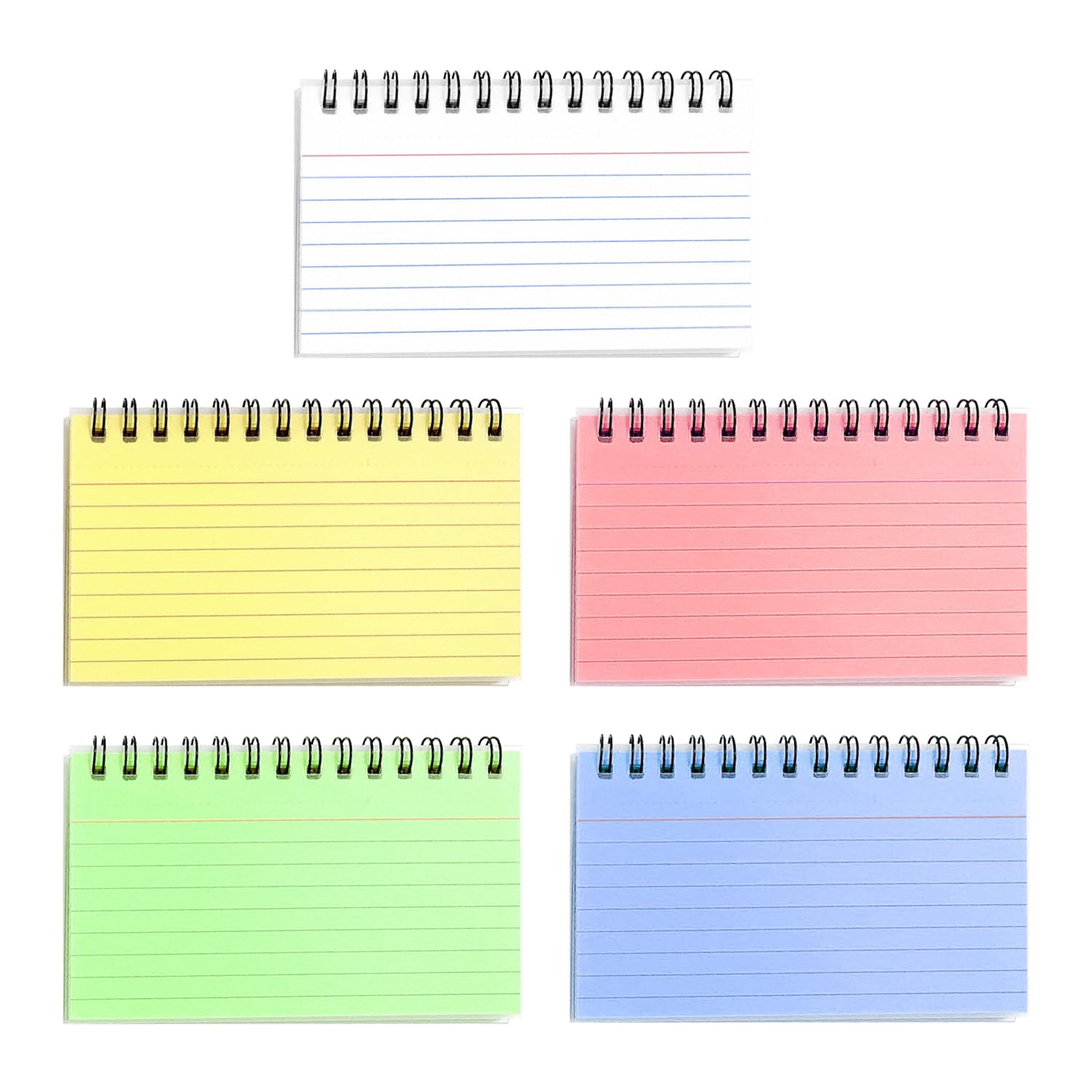 5 Index Cards, Study Note Books, Flashcards for Revision, Writable ...