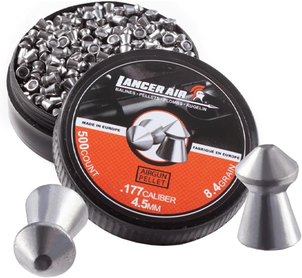 Amazon.com : Lancer Tactical Airgun Metal Pellets 4.5mm 0.177 Caliber ...