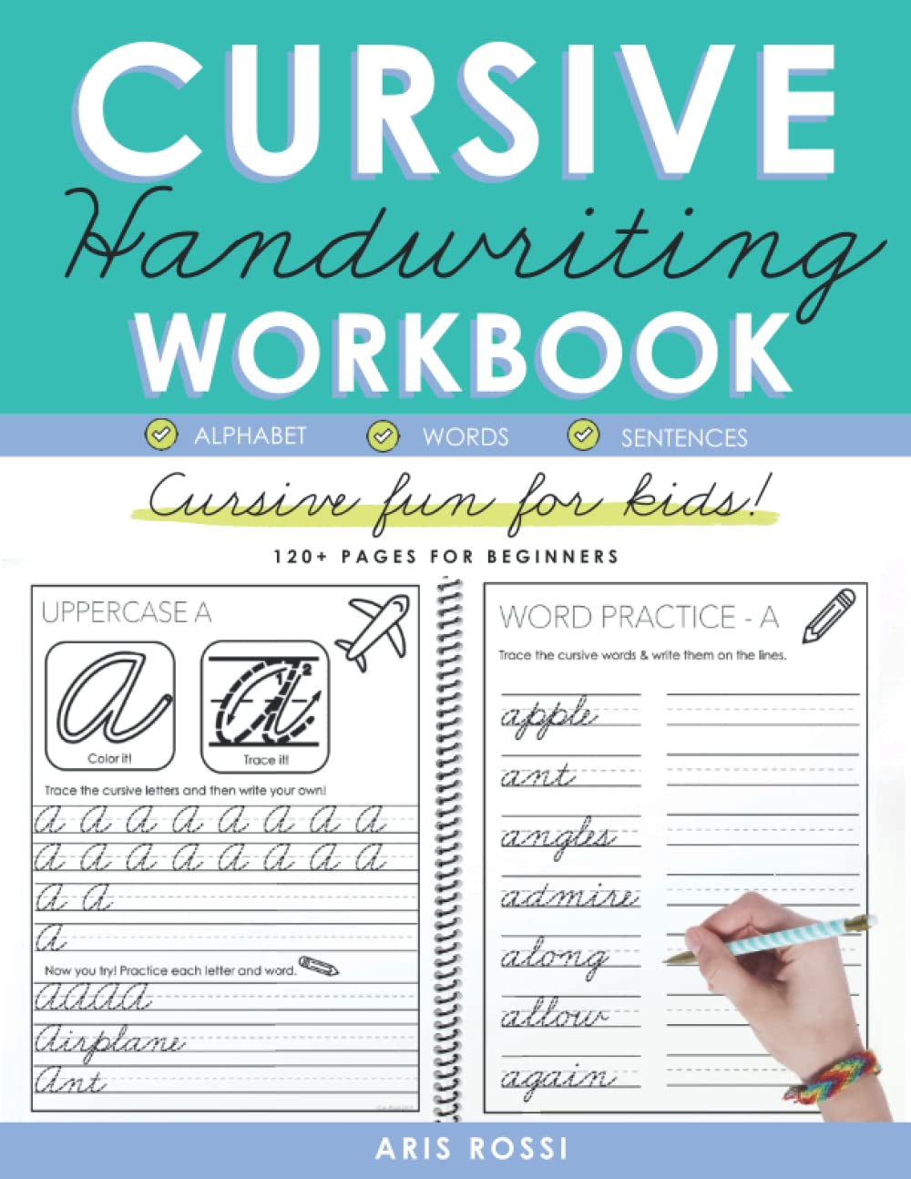 Cursive Handwriting Workbook: Beginner Cursive Letter Tracing Practice ...