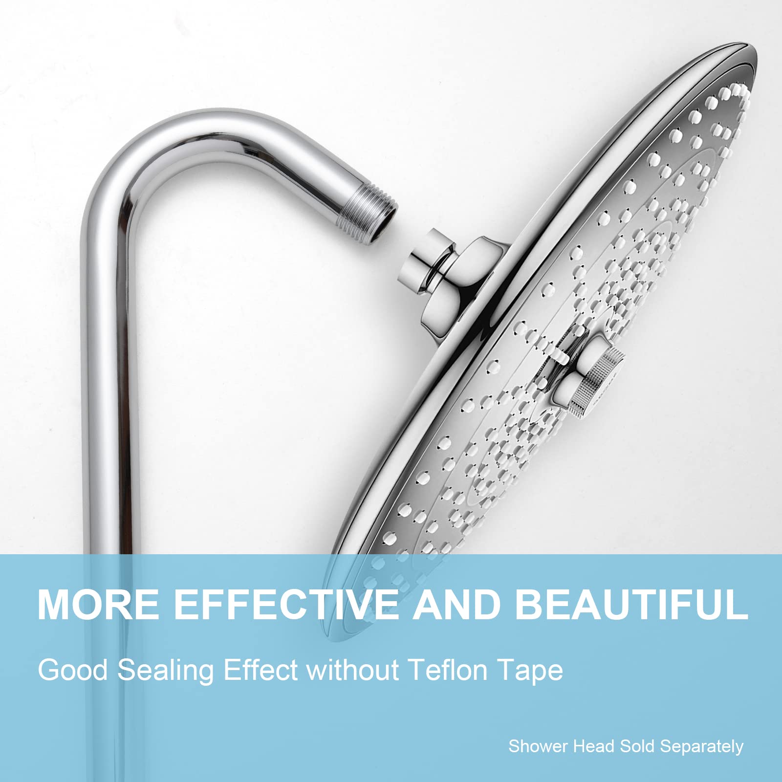 Snapklik.com : OFFO Shower Head Extension Arm 12 In, S Shaped Shower Arm
