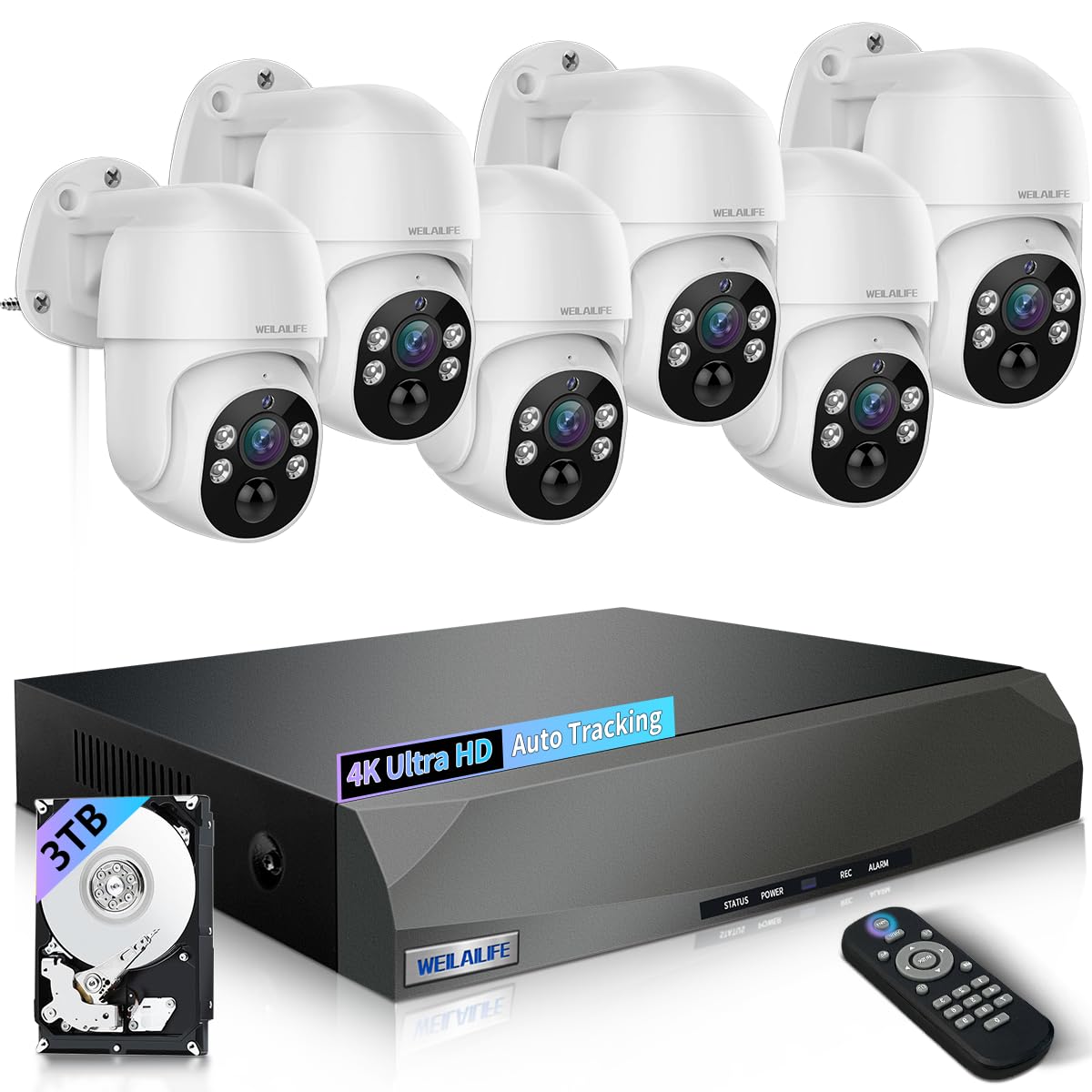 Amazon.com : 【PTZ Digital Zoom & 4K Ultra HD】 Wired Security Camera ...