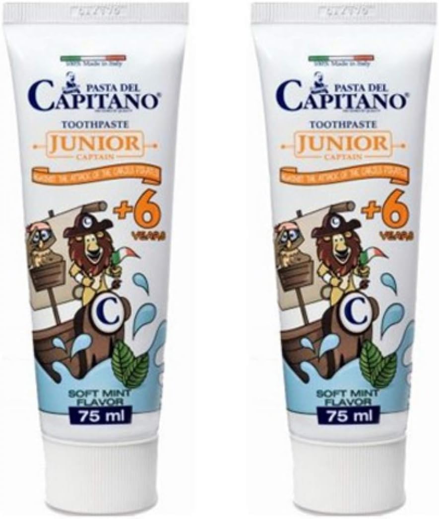 Amazon.com : Pasta del Capitano 1905 Junior Soft Mint Toothpaste Value ...