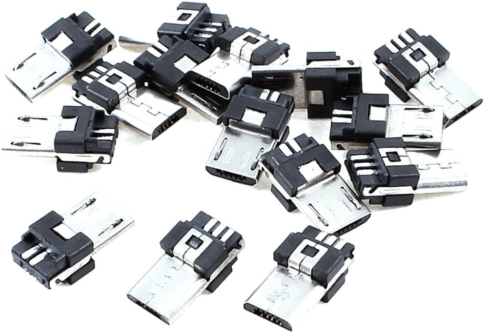 Amazon.com: uxcell Office Micro USB B 5 Pin Type Male Jack Connector ...