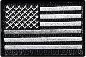 Amazon.com: Thin Grey Line American Flag Correctional Officer Patch | Hook Fastener Backing 3" x ...
