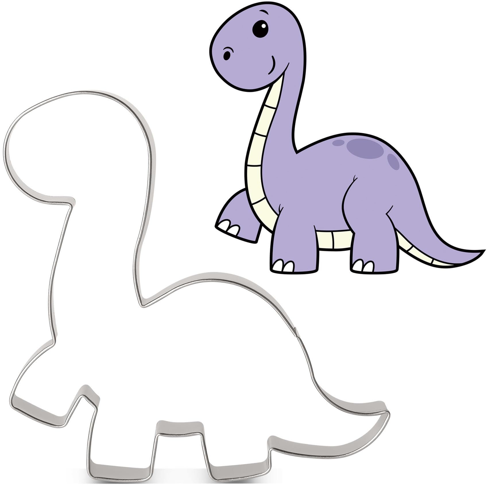 Amazon.com: LILIAO 4.5" Brontosaurus Cookie Cutter Dinosaur Sandwich ...