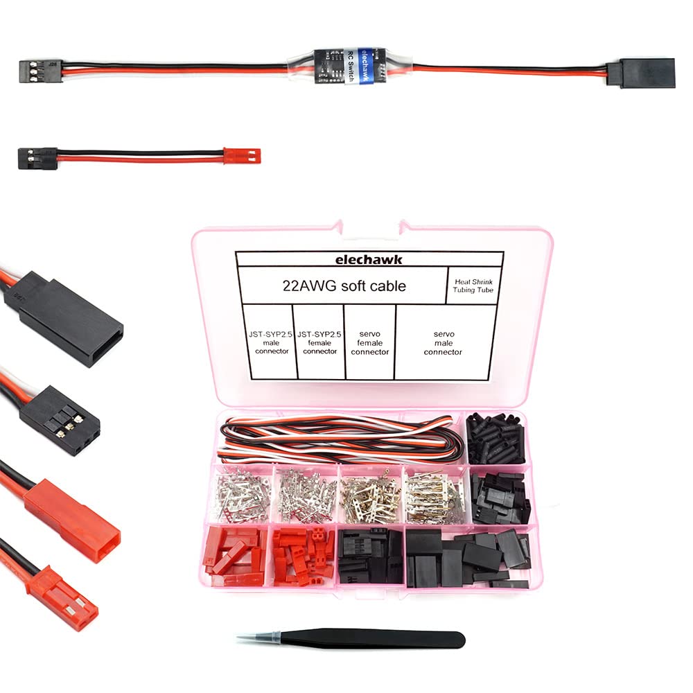 Amazon.com: RC Cars Light Controller and Servo Plug Male Female ...