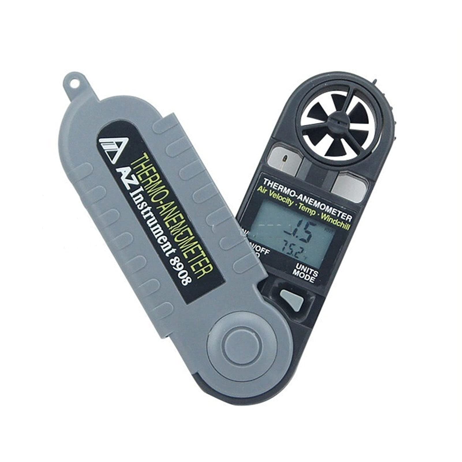 Buy UQTE Digital Wind Speed Meter AZ8908 Digital 3-in-1 Pocket Thermo ...