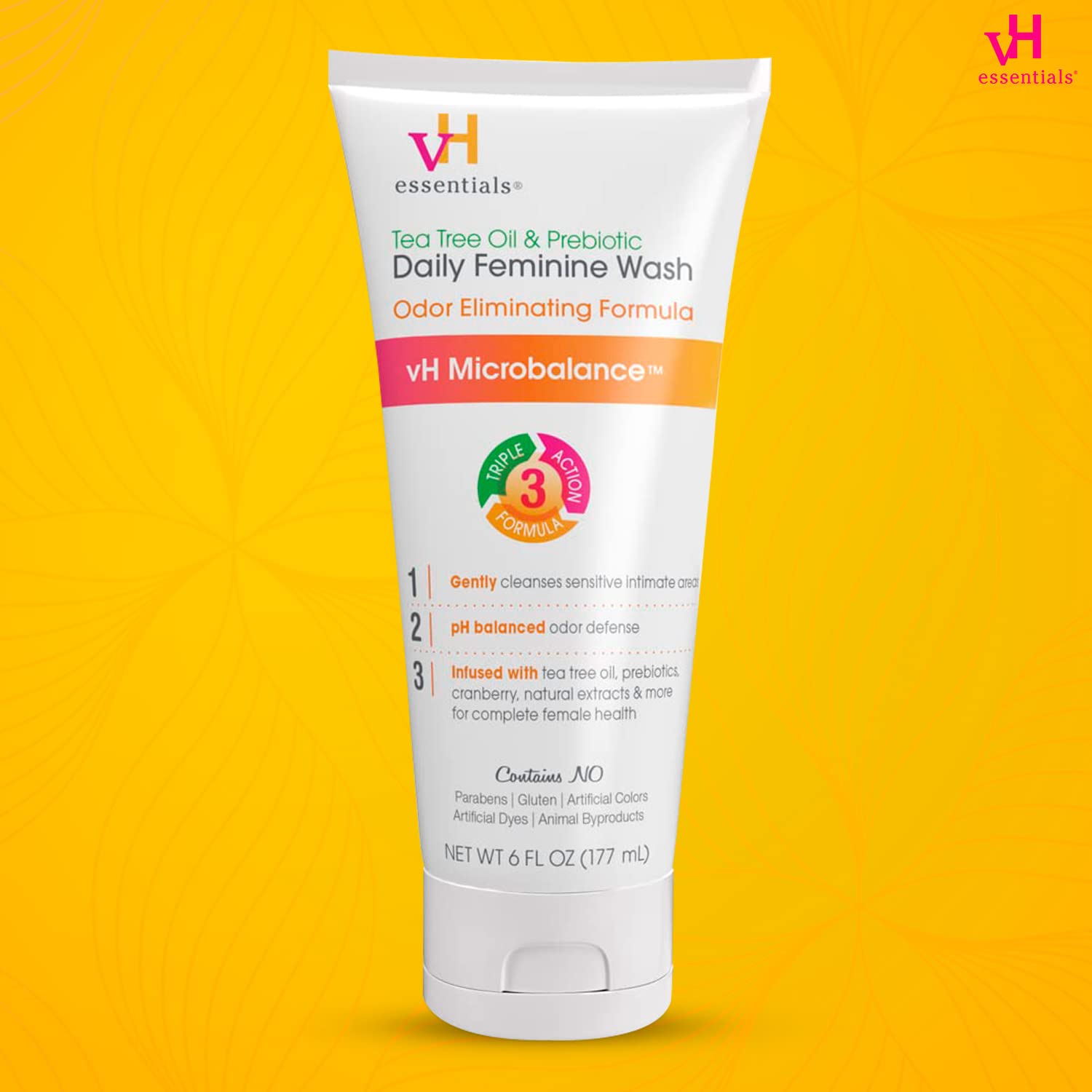 vH essentials, Ph Balanced Daily Feminine Wash, Tea Tree Oil ...