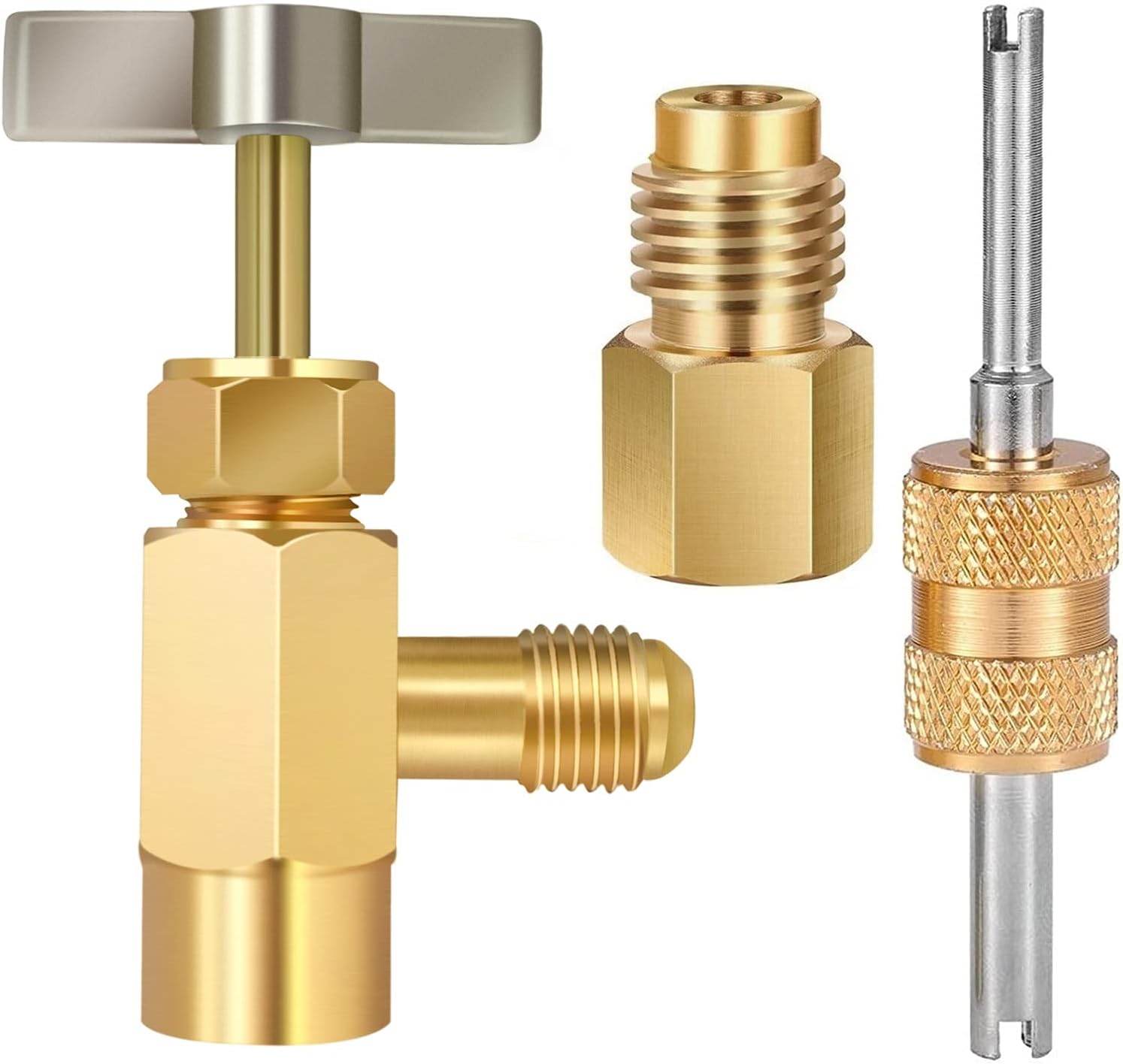 Amazon.com: R134A Can Tap Valve Kit-Double Use Freon Can Tap Set with ...