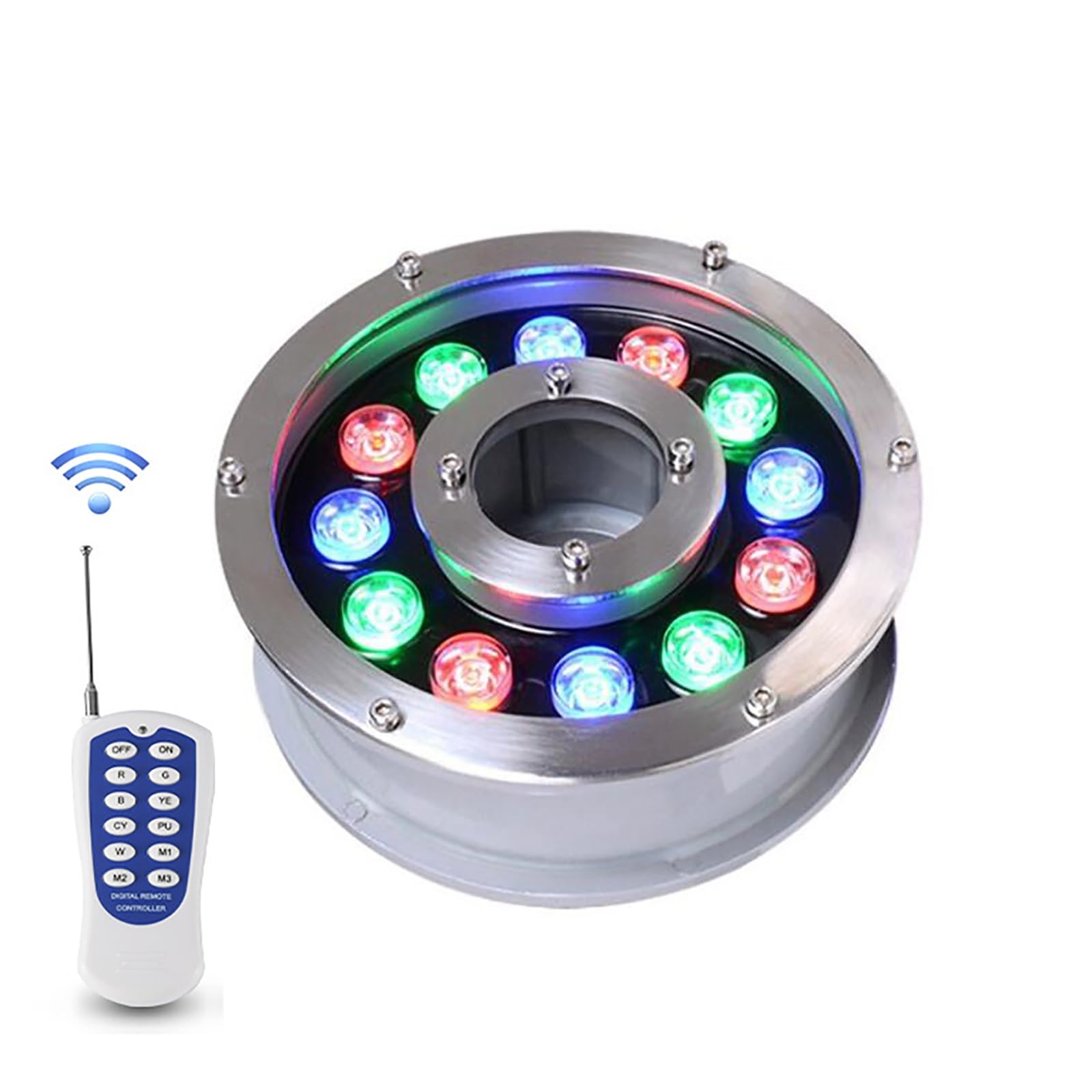 Amazon.com: Psmpeng LED Ring Fountain Light - Submersible Pond Light ...