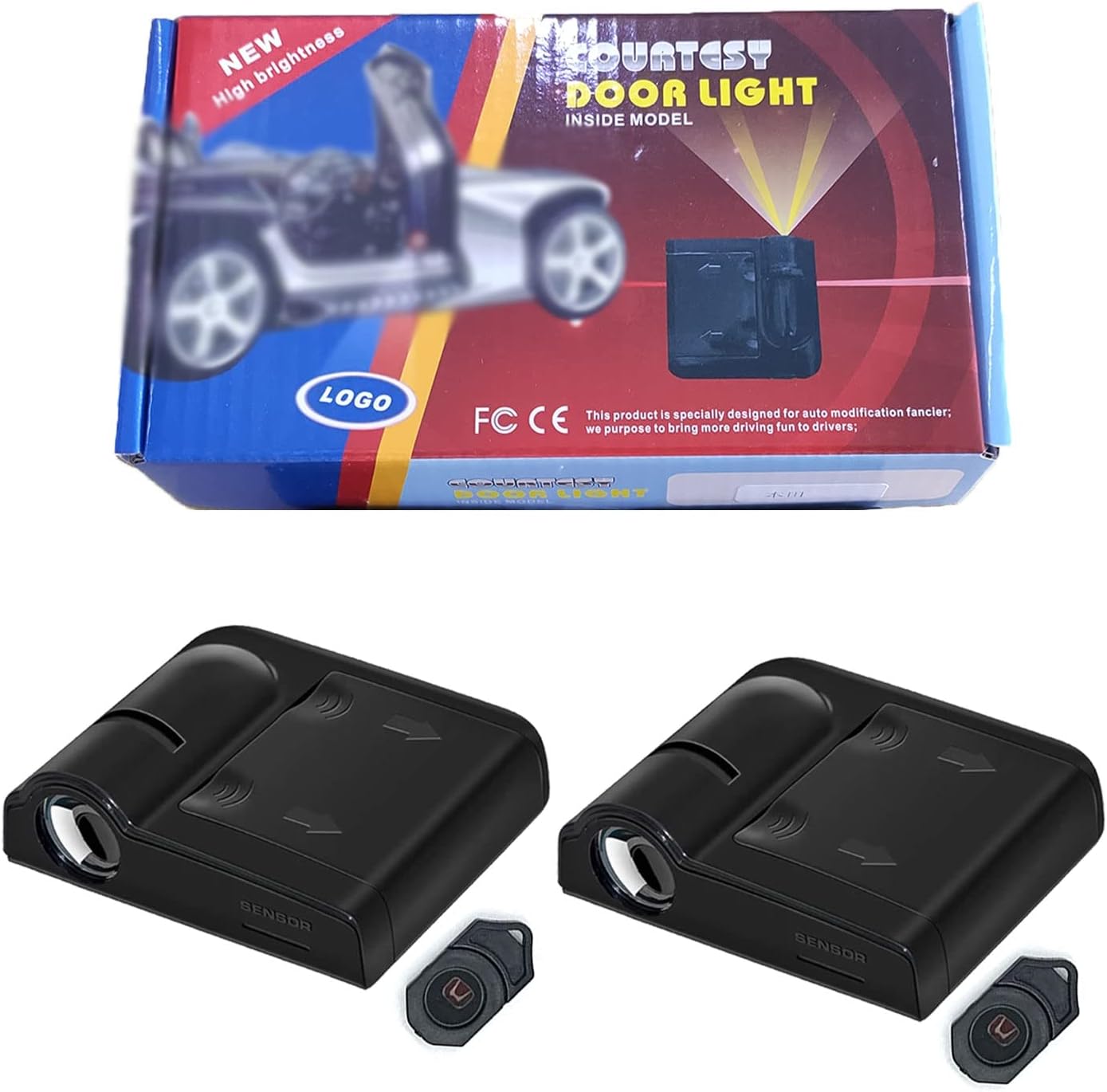 Amazon.com: Custom Car Door Projector Lights,Rechargeable Wireless Car ...