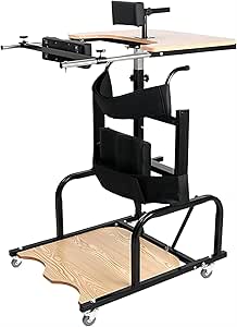 Amazon.com: Rehabilitation Standing Frame for Adults, 4-Wheels Walkers ...