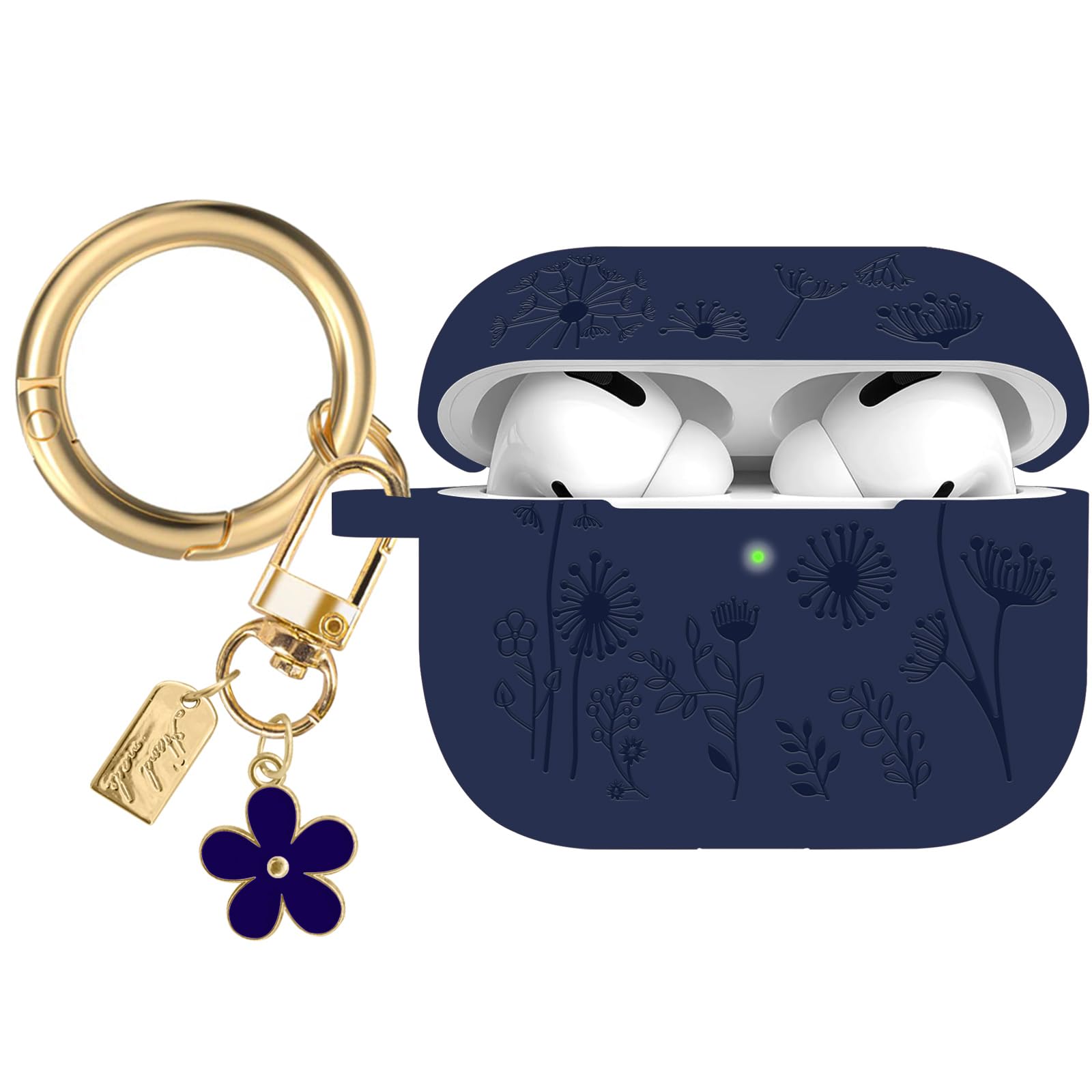 Amazon.com: AIIEKZ Flower Engraved Case Compatible with AirPods Pro 2 ...