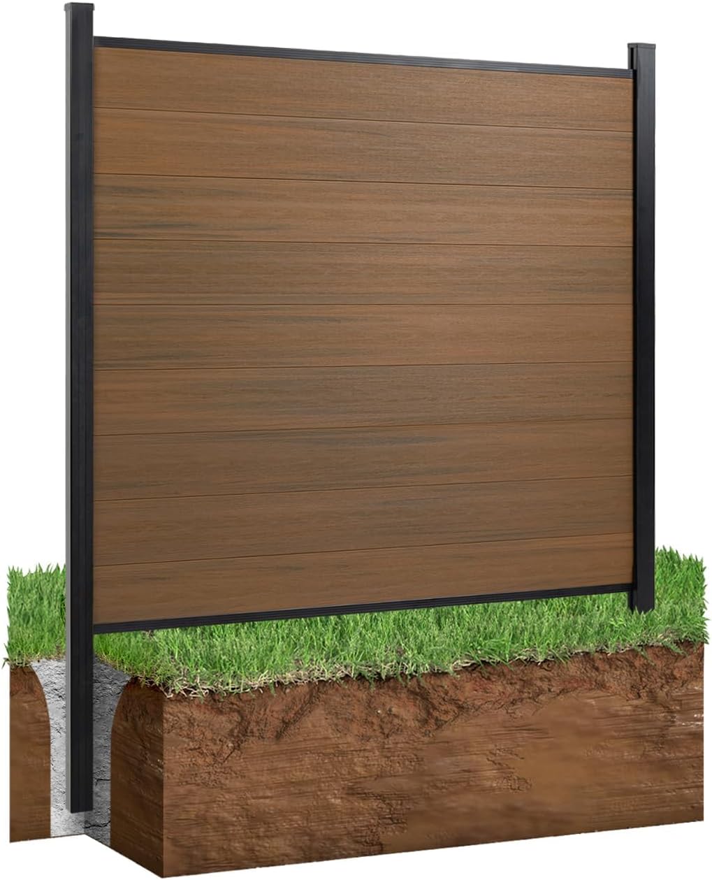 Amazon.com : Fencop 72" W x 72" H Outdoor Privacy Fence with Sturdy ...
