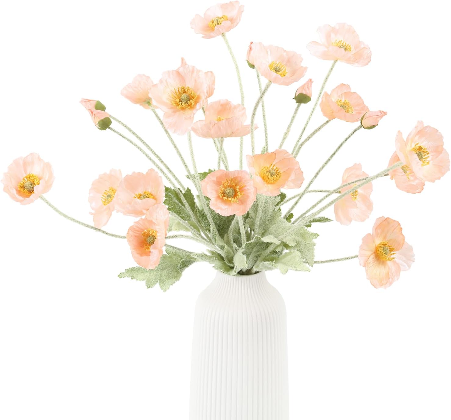 Amazon.com: Kainonnan Artificial Flowers 5Pcs Poppies Flowers ...
