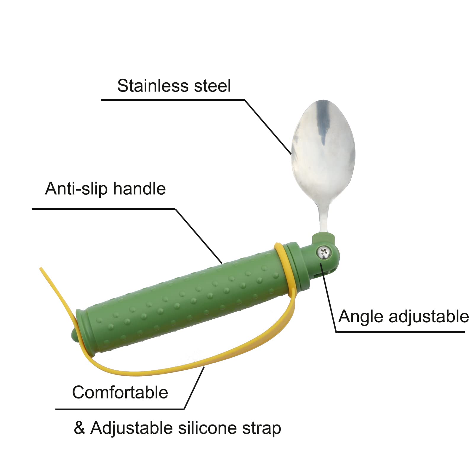 Snapklik.com : Adaptive Stainless Steel Elder Spoon Parkinsons Eating ...