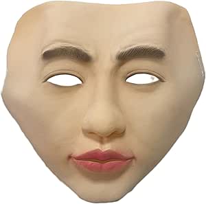 Amazon.com: Realistic Face Mask, Breathable Latex Scary Human Mask for ...