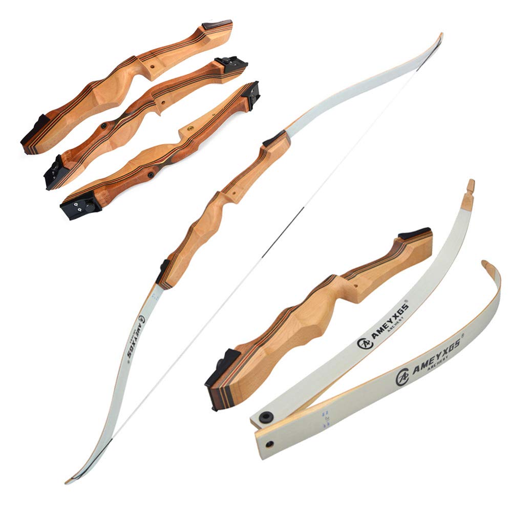 Wooden Recurve Bow And Arrow Left Handed Bow Of Wild Oak With 4 Arrows