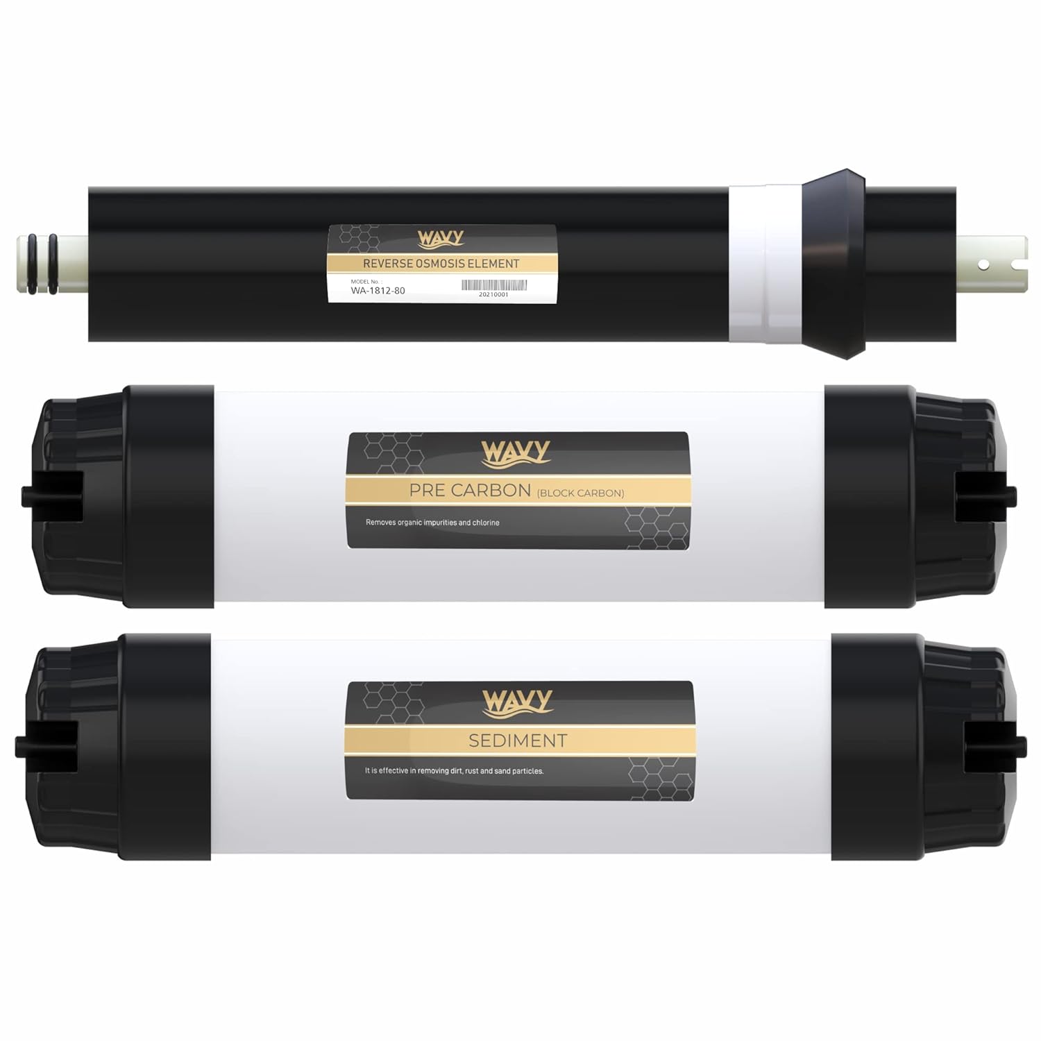 WAVY ® Pre Carbon, Sediment Filter, RO Membrane (1500 TDS) with ...
