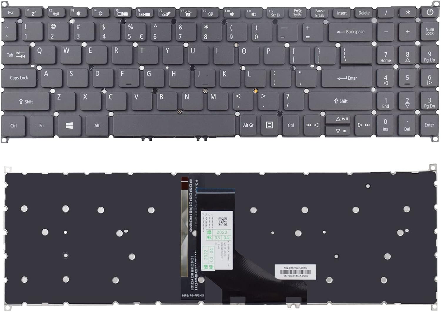 Amazon.com: SUNMALL Replacement Keyboard with Backlit Compatible with ...