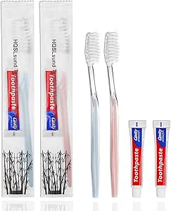 Amazon.com : HQSL Sund 50 pcs Disposable Toothbrushes, 2 Color ...