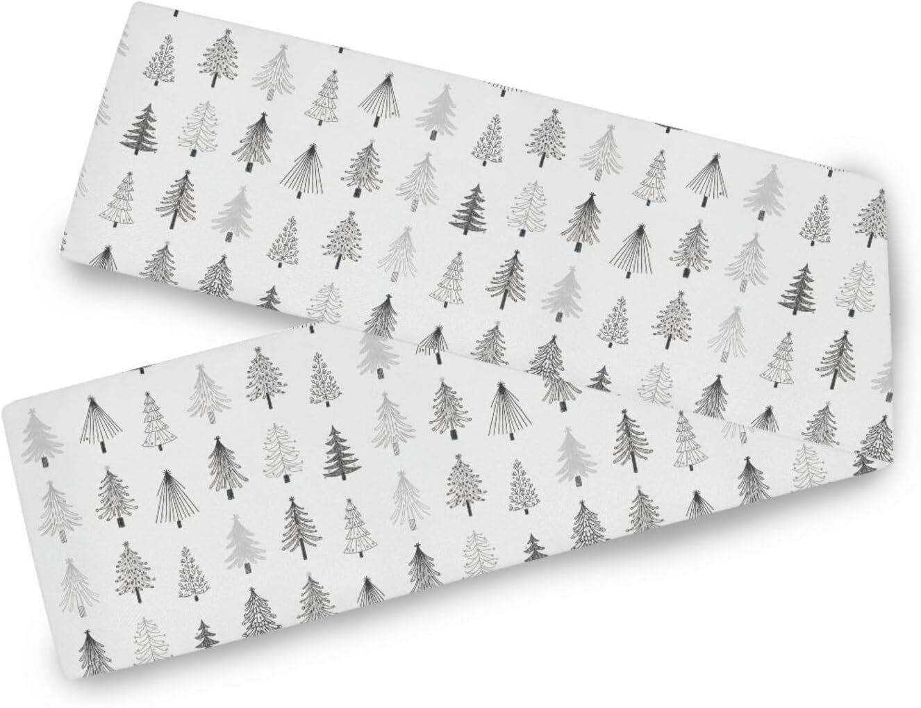 Amazon.com: Extra Long Dinner Table Runner Christmas White Black Grey ...