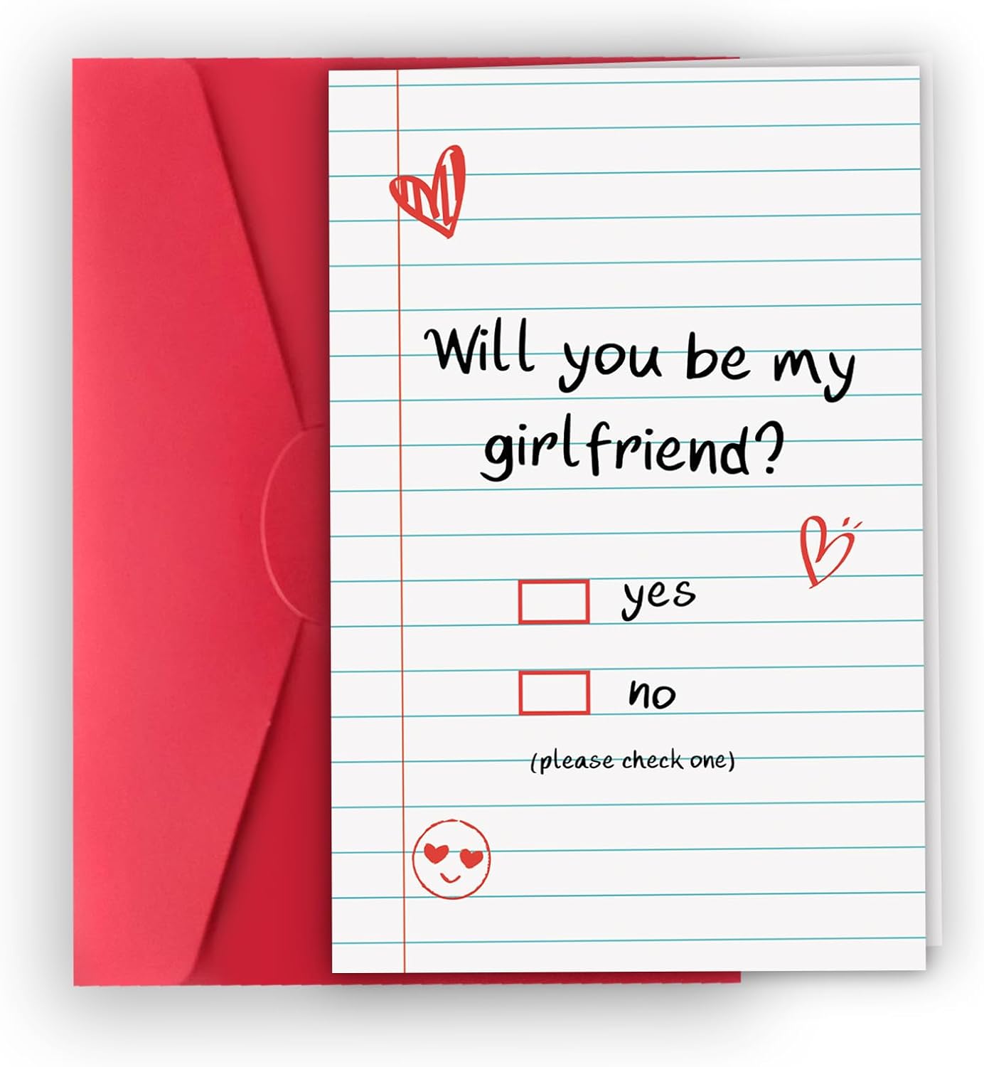 Amazon.com : Unique Valentine's Day Card for Girlfriend,Will You Be My Girlfriend Card, Love ...