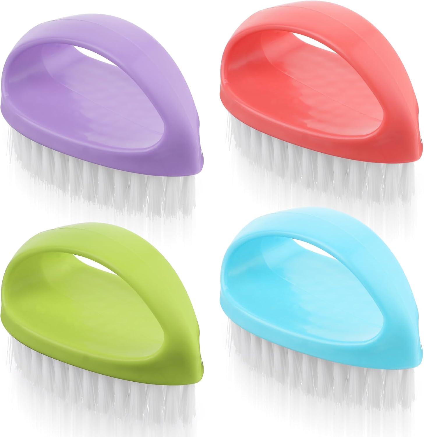 cobee 4pcs Handle Grip Nail Brushes, Heavy Duty Nail Scrubbing Brushes ...