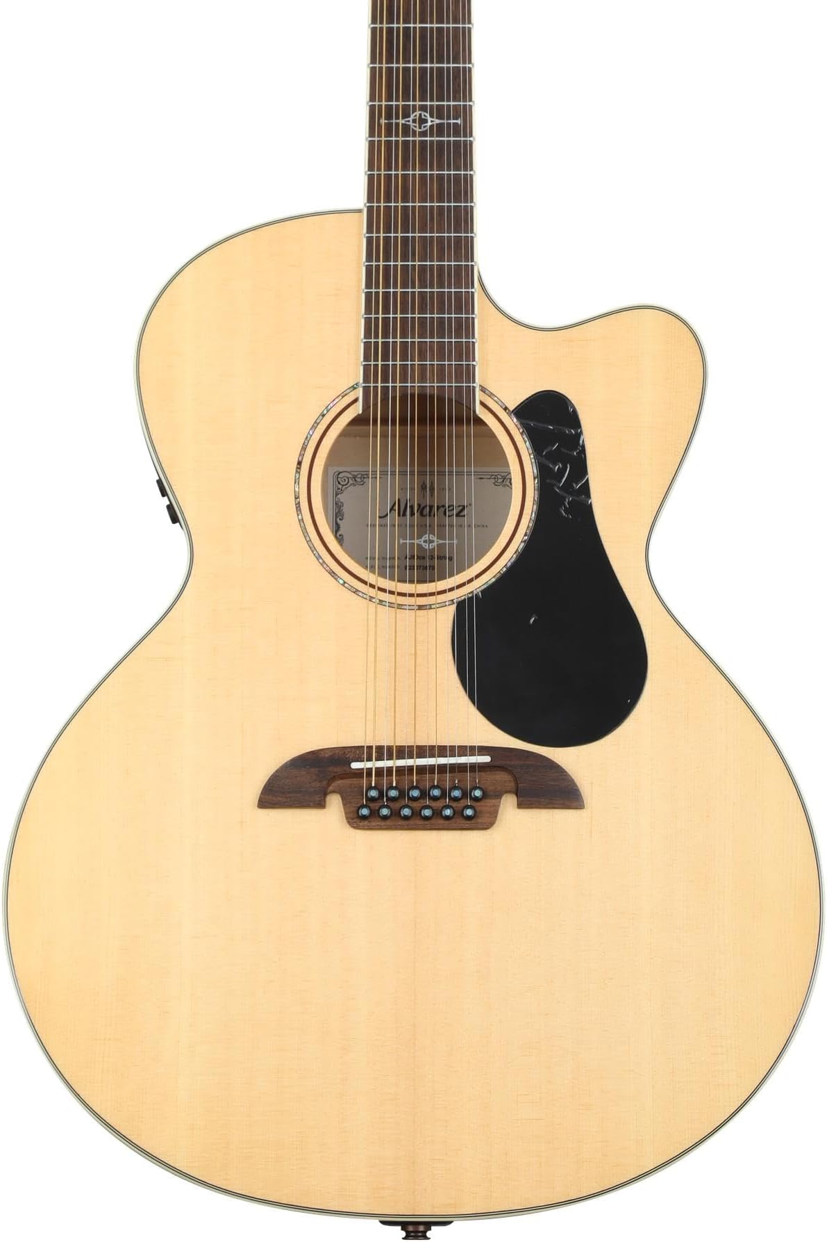 Amazon.com: Alvarez AJ80ce 12-string Acoustic-electric Guitar - Natural ...