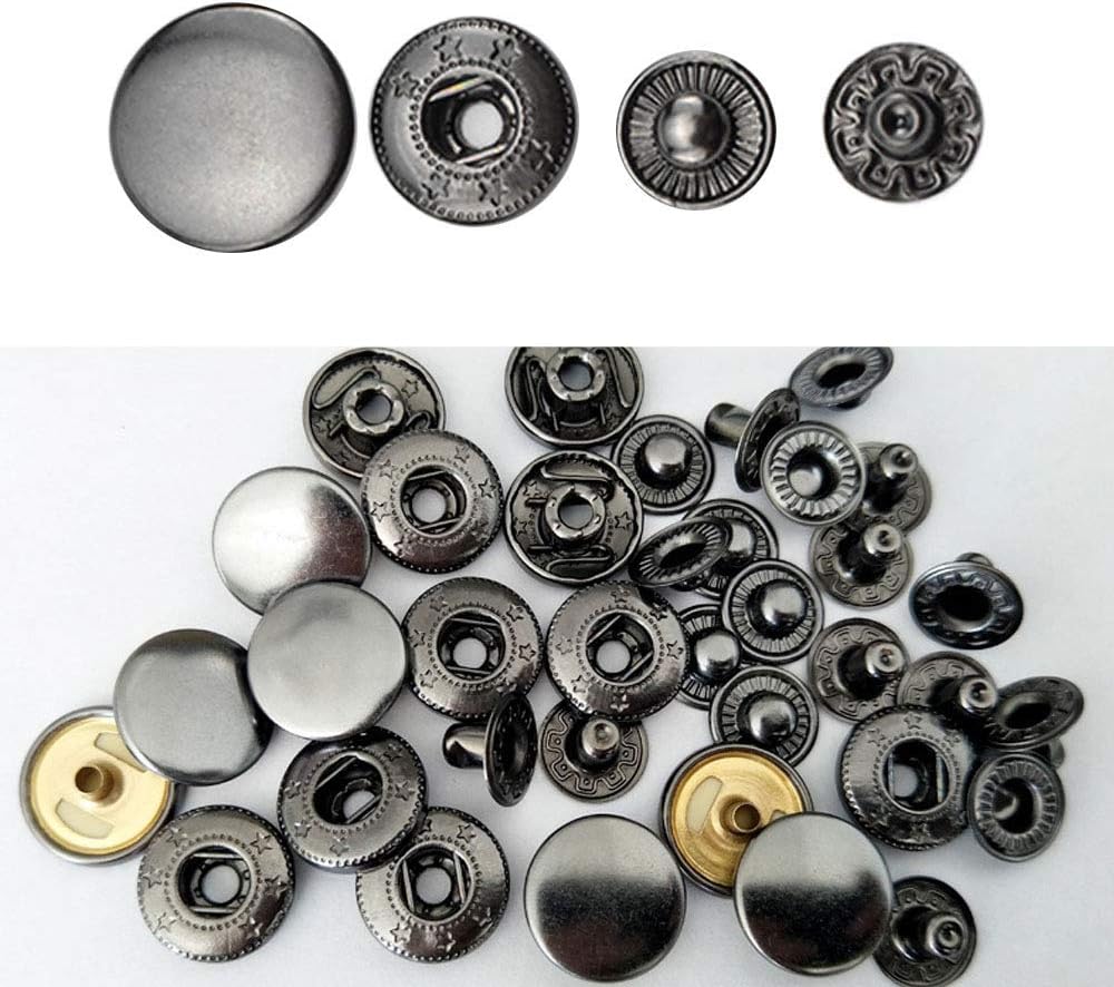 Amazon.com: 10mm 12mm 13mm 15mm 17mm Metal Leather Snaps Button Snaps ...
