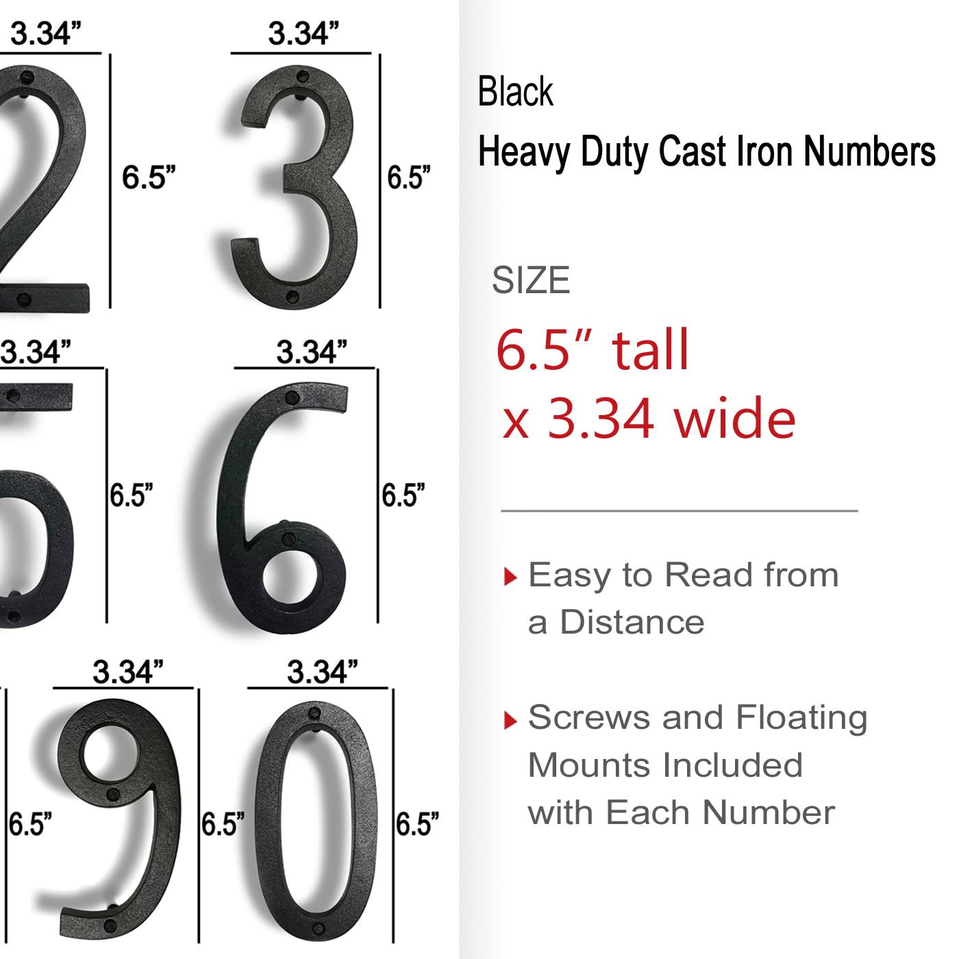 Snapklik.com : Colonial Floating House Numbers For Outside, Rustic ...