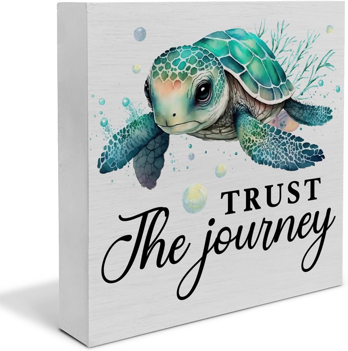 Amazon.com: Rustic Trust the Journey Beach Wooden Box Sign Desk Decor ...