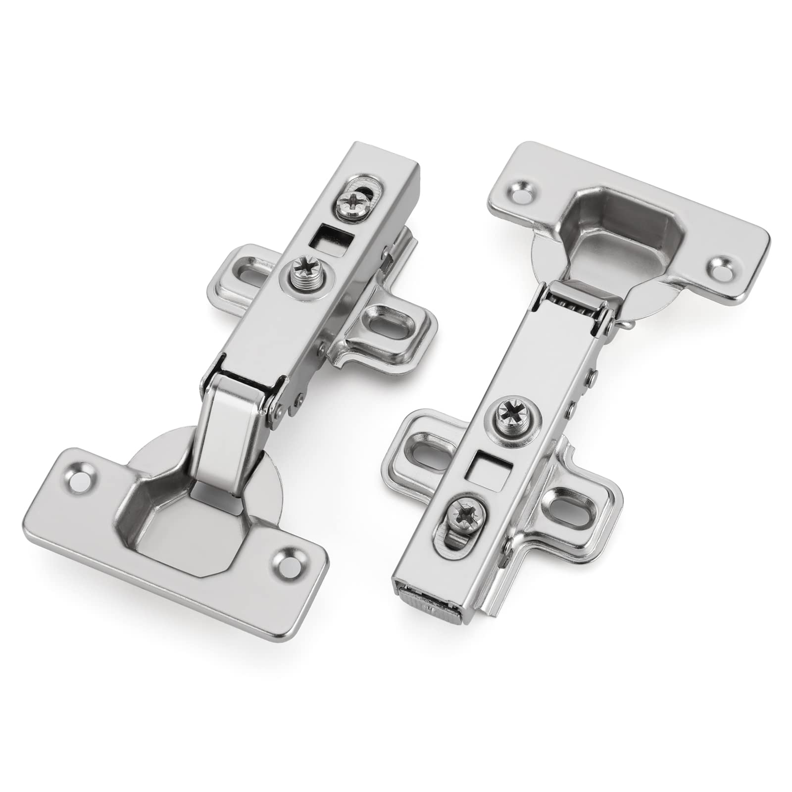 homdiy 20 Pack Frameless Cabinet Hinges 105 Degree Soft Close Cabinet ...