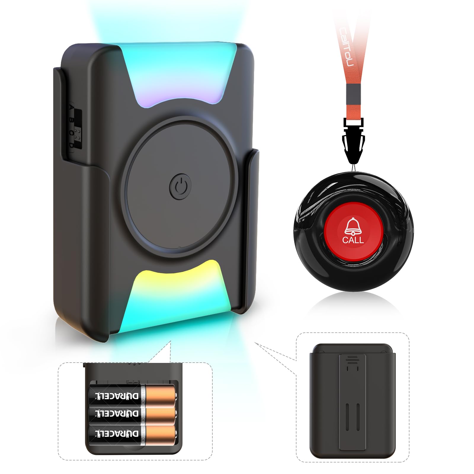 CallToU Personal Alarms Elderly Wireless Caregiver Pager Call Button ...
