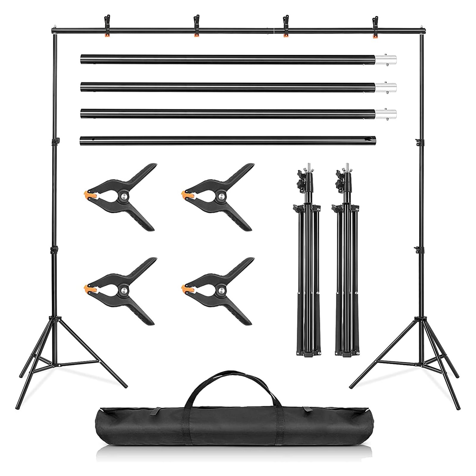 Youyijia Backdrop Stand Kit 3 * 3m(9.8 * 9.8ft) Adjustable Photo ...